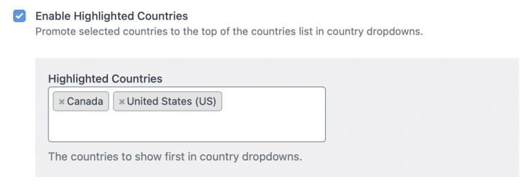 How To Highlight Countries in Country Select Dropdown - CheckoutWC