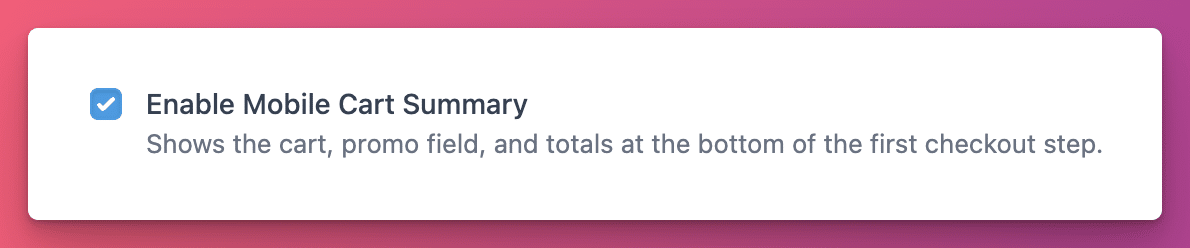 Mobile Cart Summary - CheckoutWC