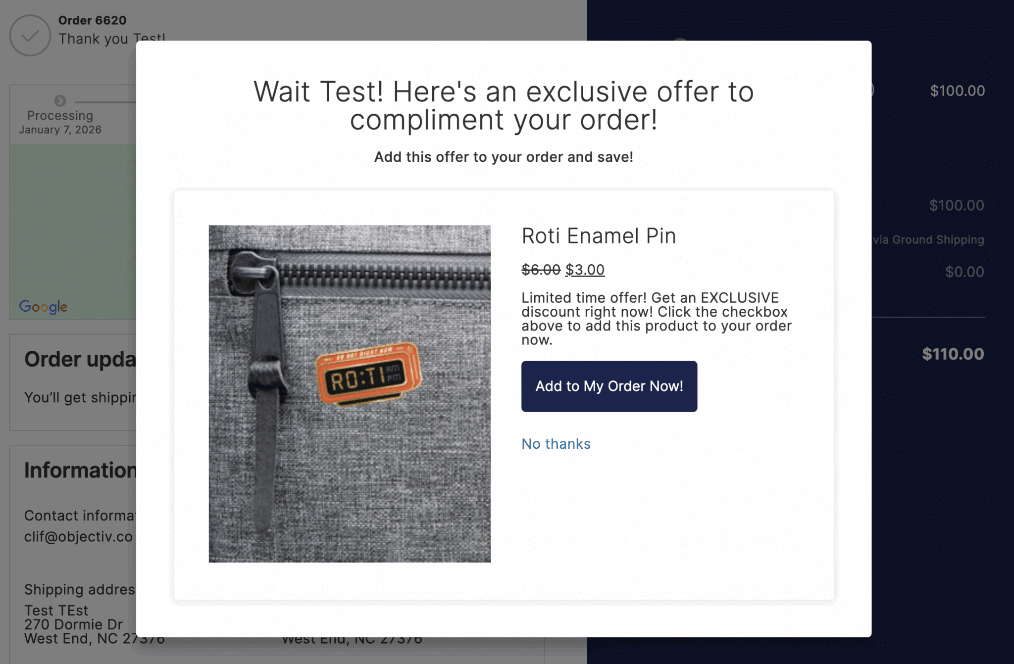 Post-purchase one-click order bumps - CheckoutWC